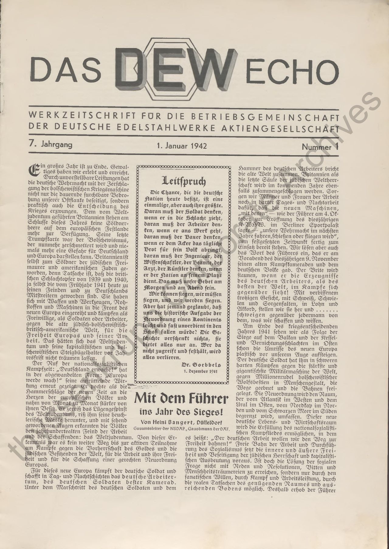 Edelstahl / Das DEW-Echo